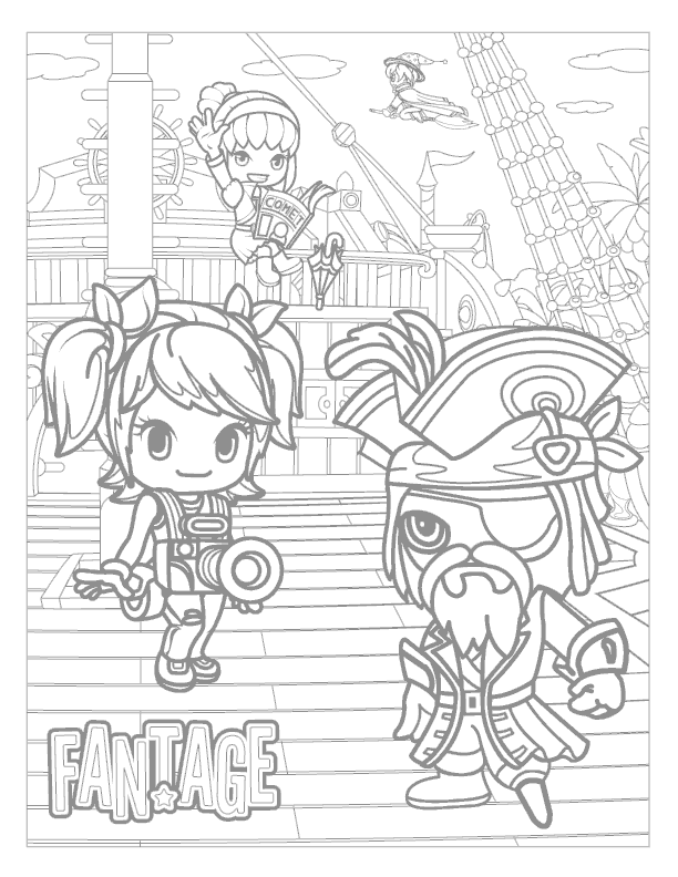Official Fantage Coloring Pages – Fantagian